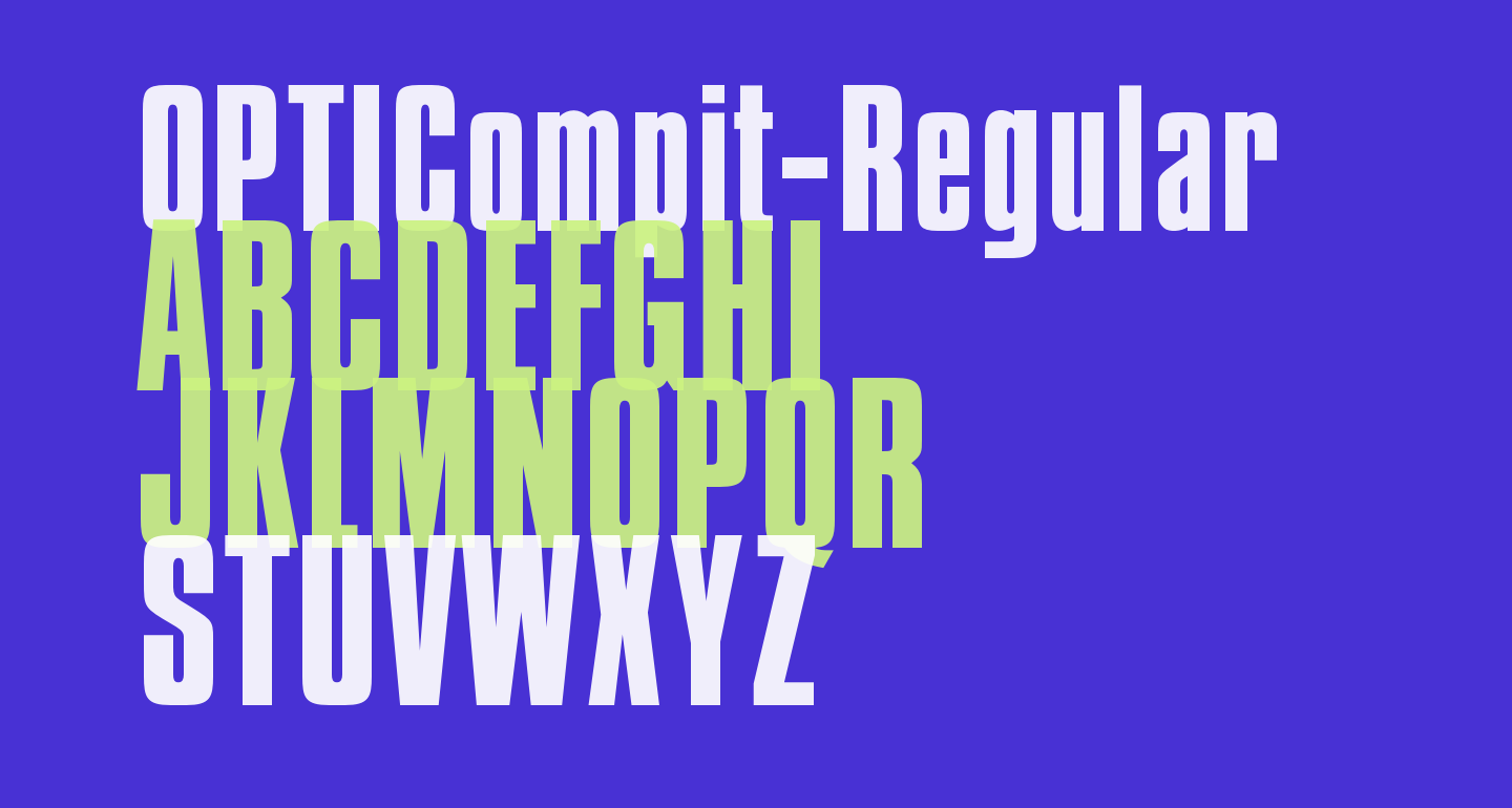 OPTICompit-Regular free Font - What Font Is