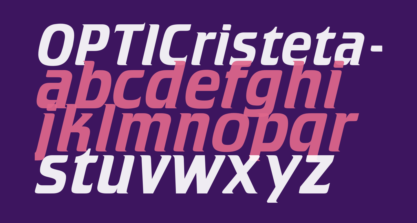 OPTICristeta-Italic free Font - What Font Is