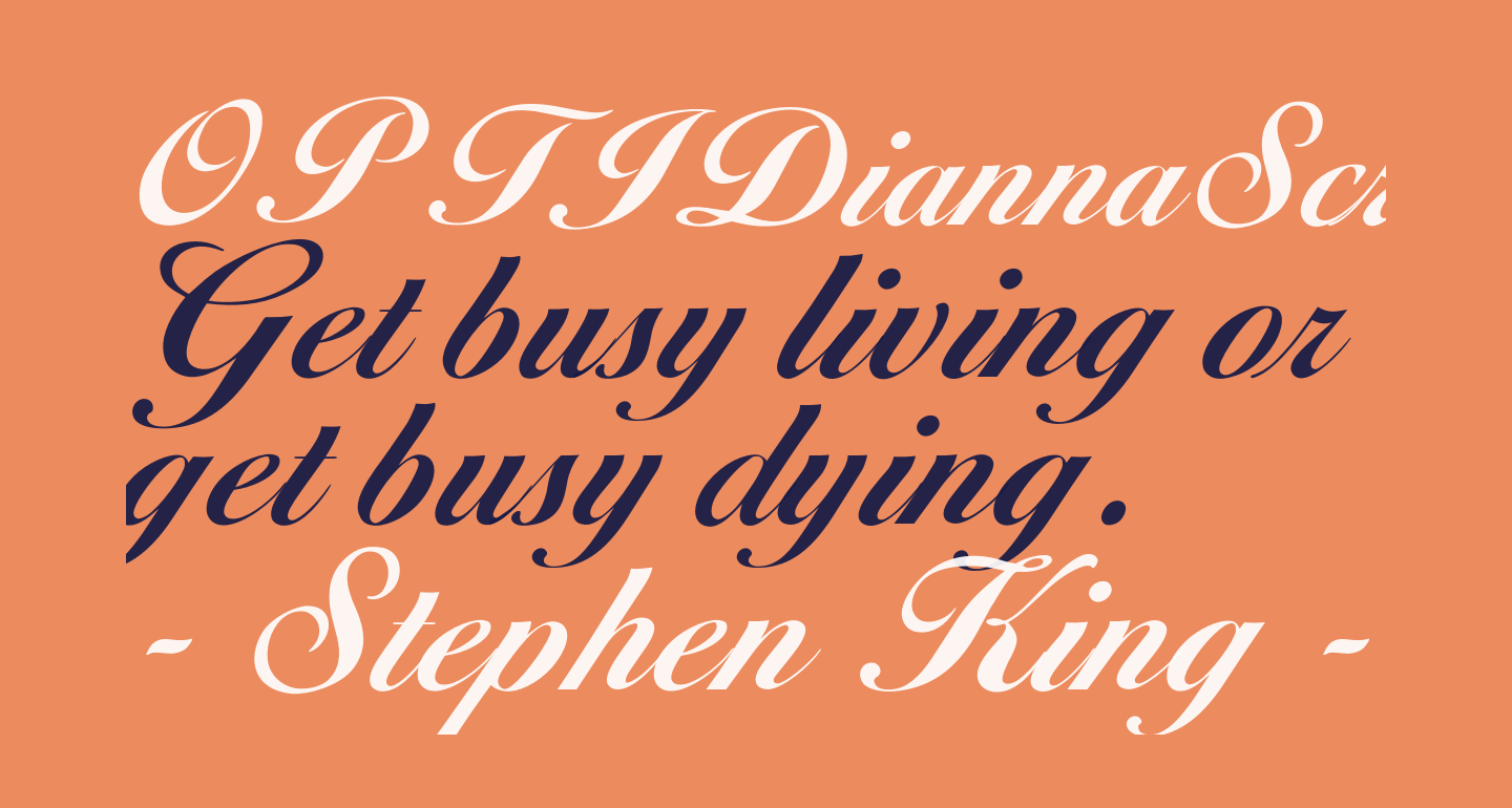 OPTIDiannaScript-BoldAgen free Font - What Font Is