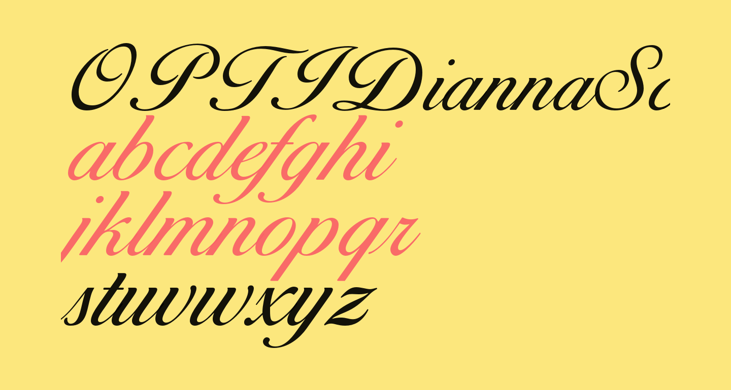 OPTIDiannaScript-LightAgen free Font - What Font Is