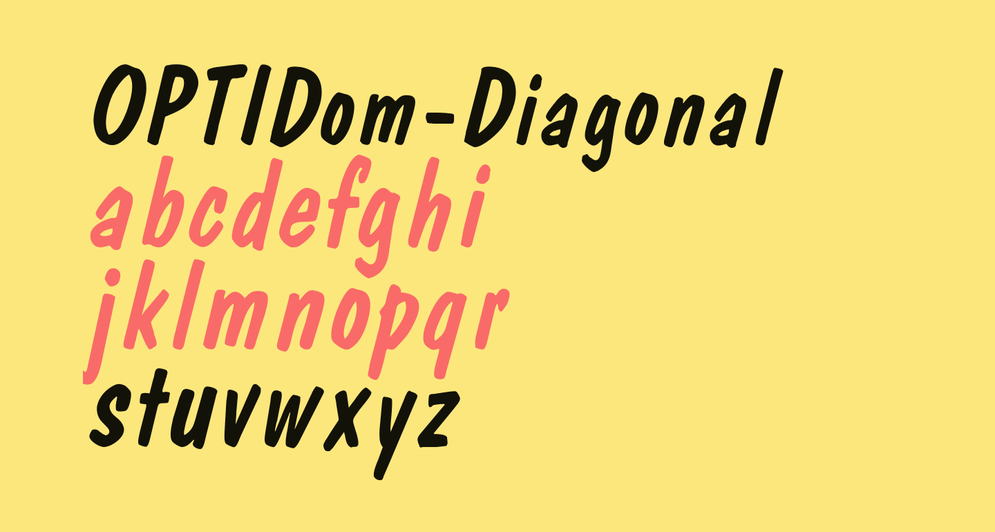 OPTIDom-Diagonal free Font - What Font Is