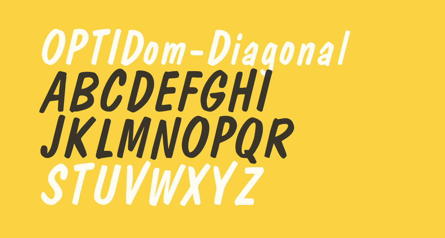 OPTIDom-Diagonal free Font - What Font Is