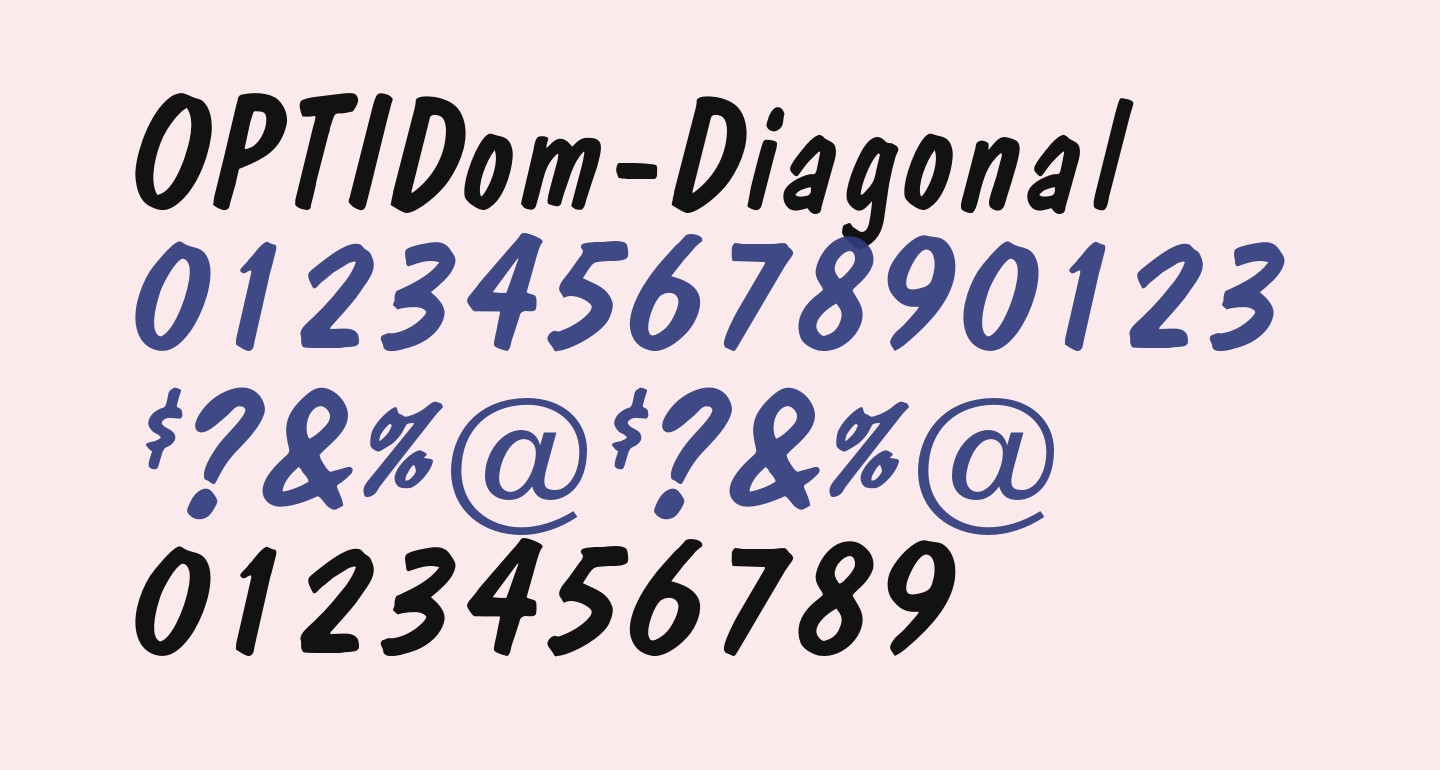 OPTIDom-Diagonal free Font - What Font Is