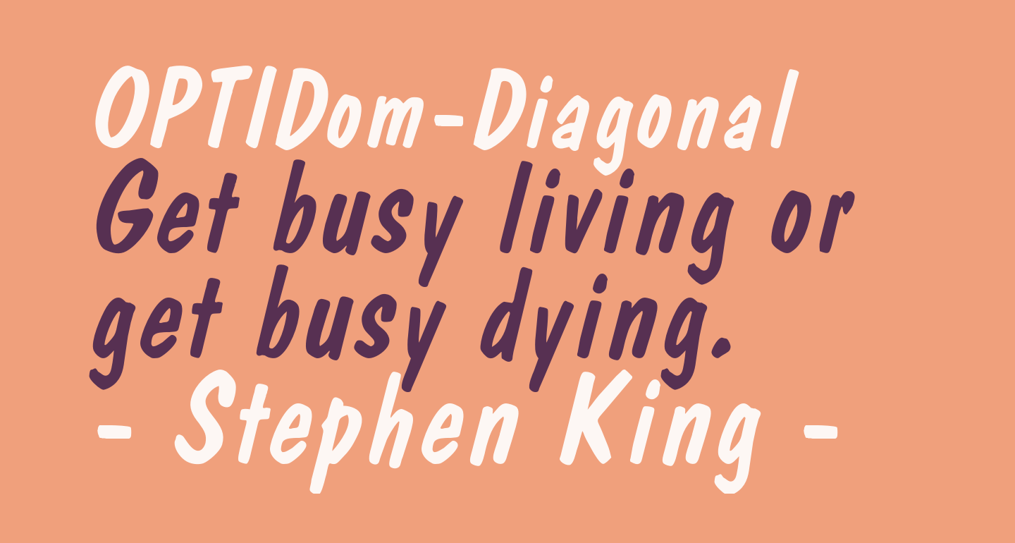 OPTIDom-Diagonal free Font - What Font Is