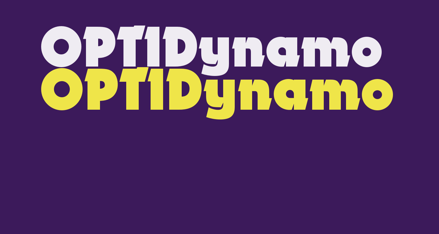 OPTIDynamo free Font - What Font Is