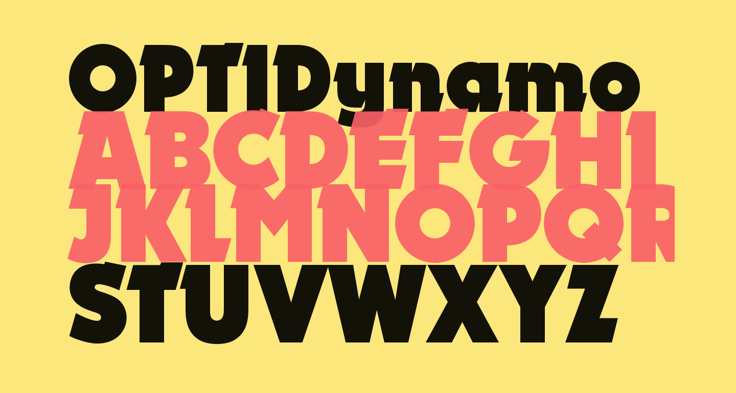 OPTIDynamo free Font - What Font Is