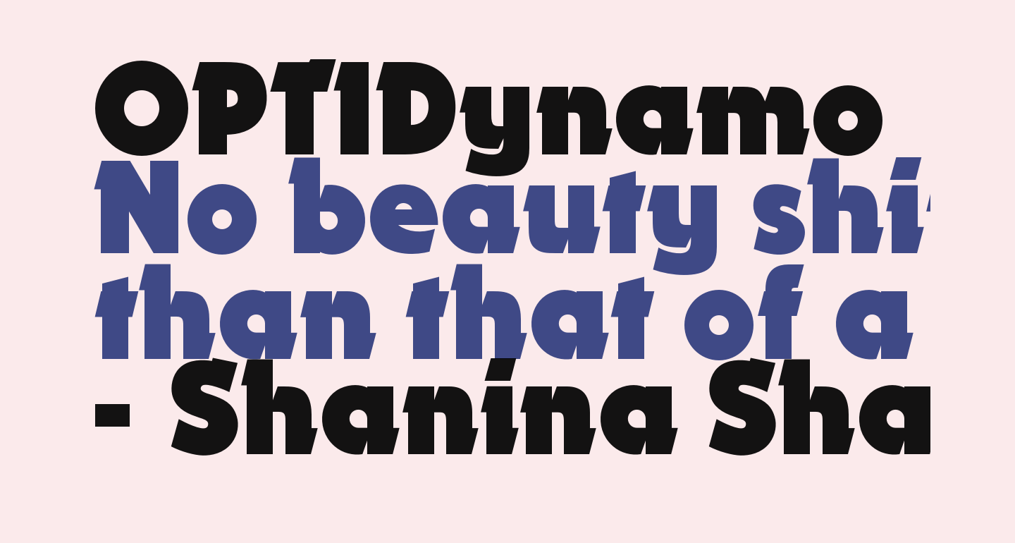 OPTIDynamo free Font - What Font Is