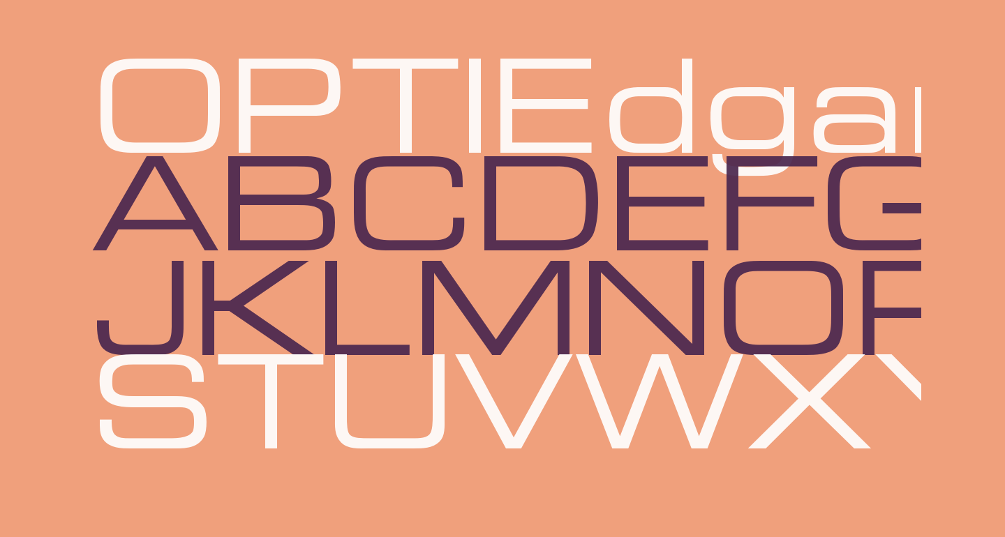 OPTIEdgar-Extended free Font - What Font Is