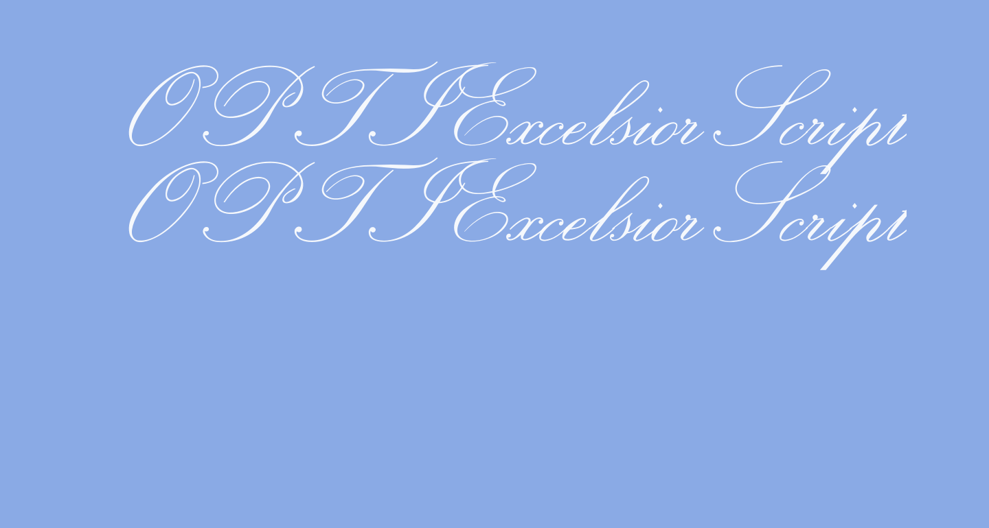 OPTIExcelsiorScript free Font - What Font Is