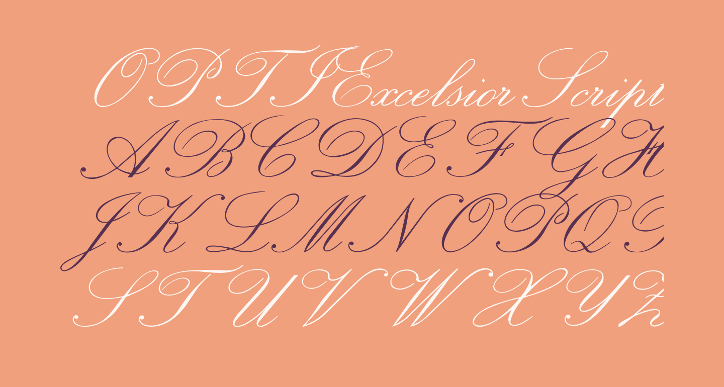 OPTIExcelsiorScript free Font - What Font Is