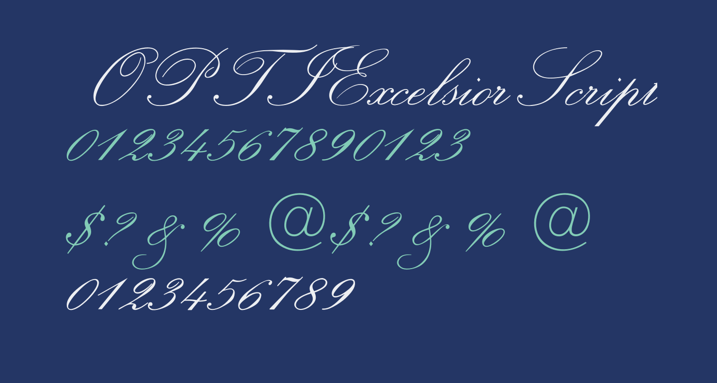 OPTIExcelsiorScript free Font - What Font Is