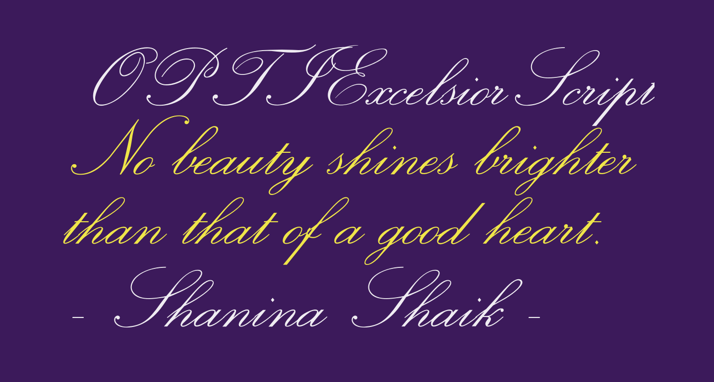 OPTIExcelsiorScript free Font - What Font Is