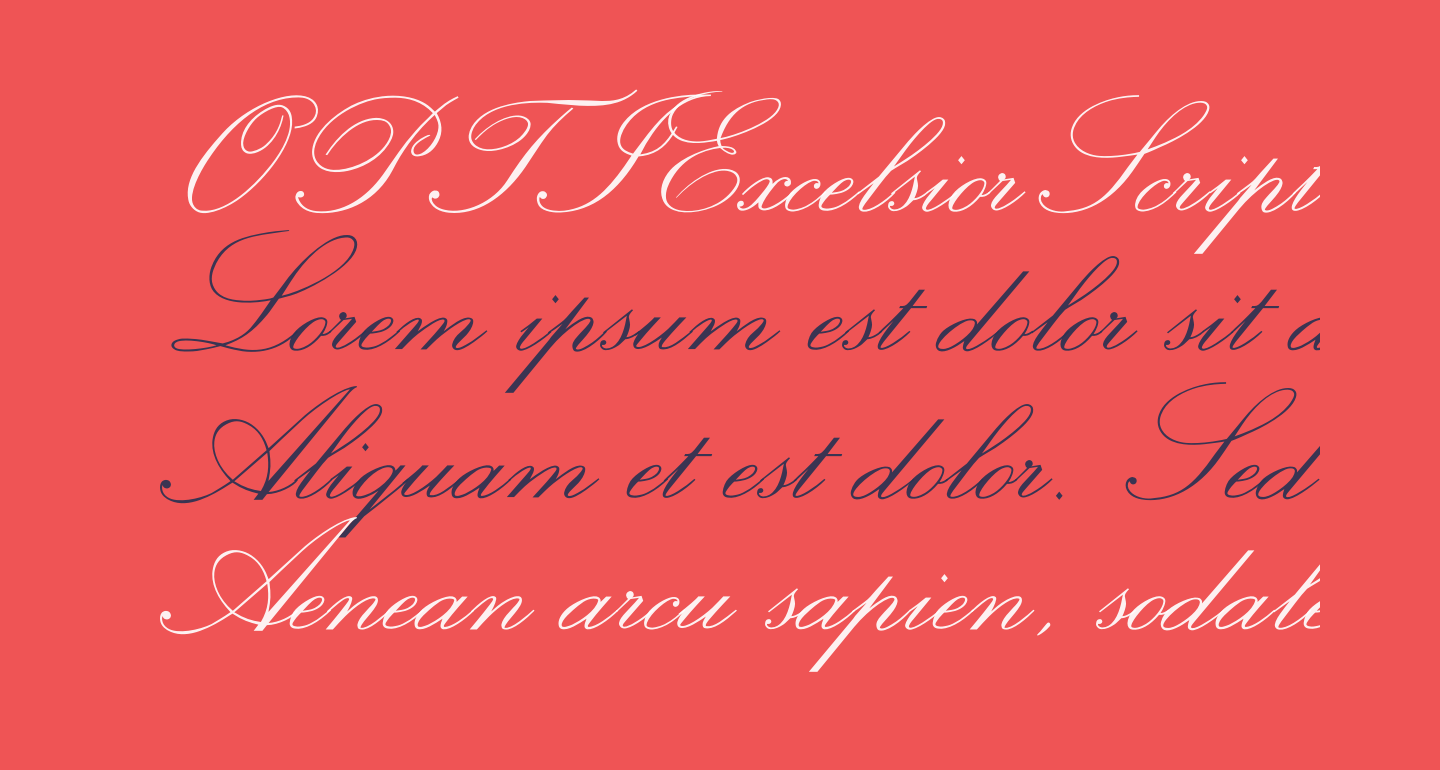 OPTIExcelsiorScript free Font - What Font Is