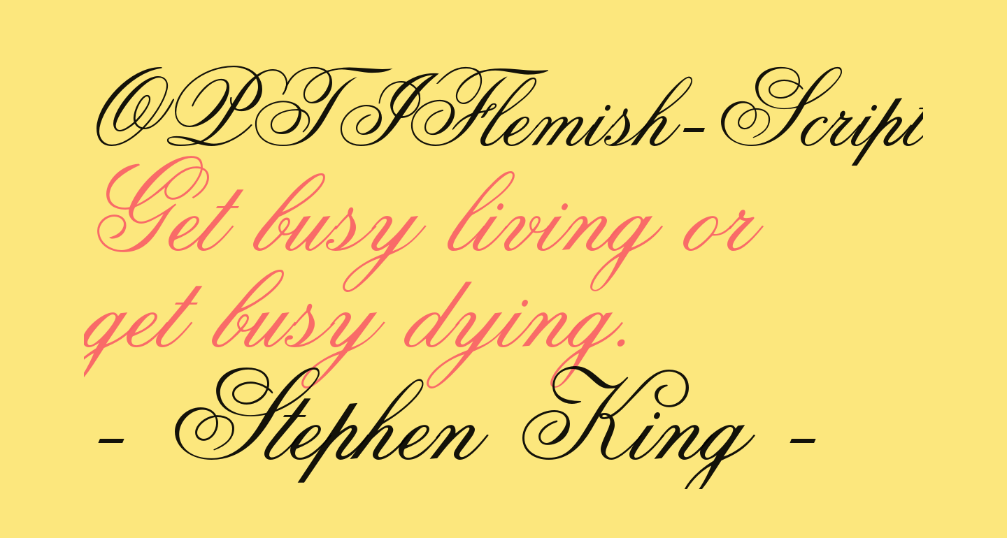 OPTIFlemish-Script free Font - What Font Is