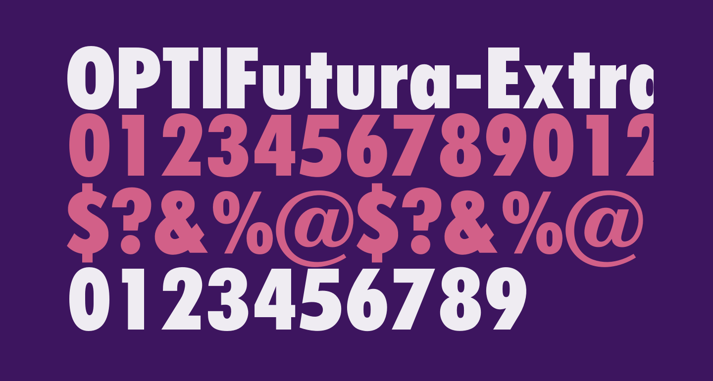 OPTIFutura-ExtraBlackCond free Font - What Font Is