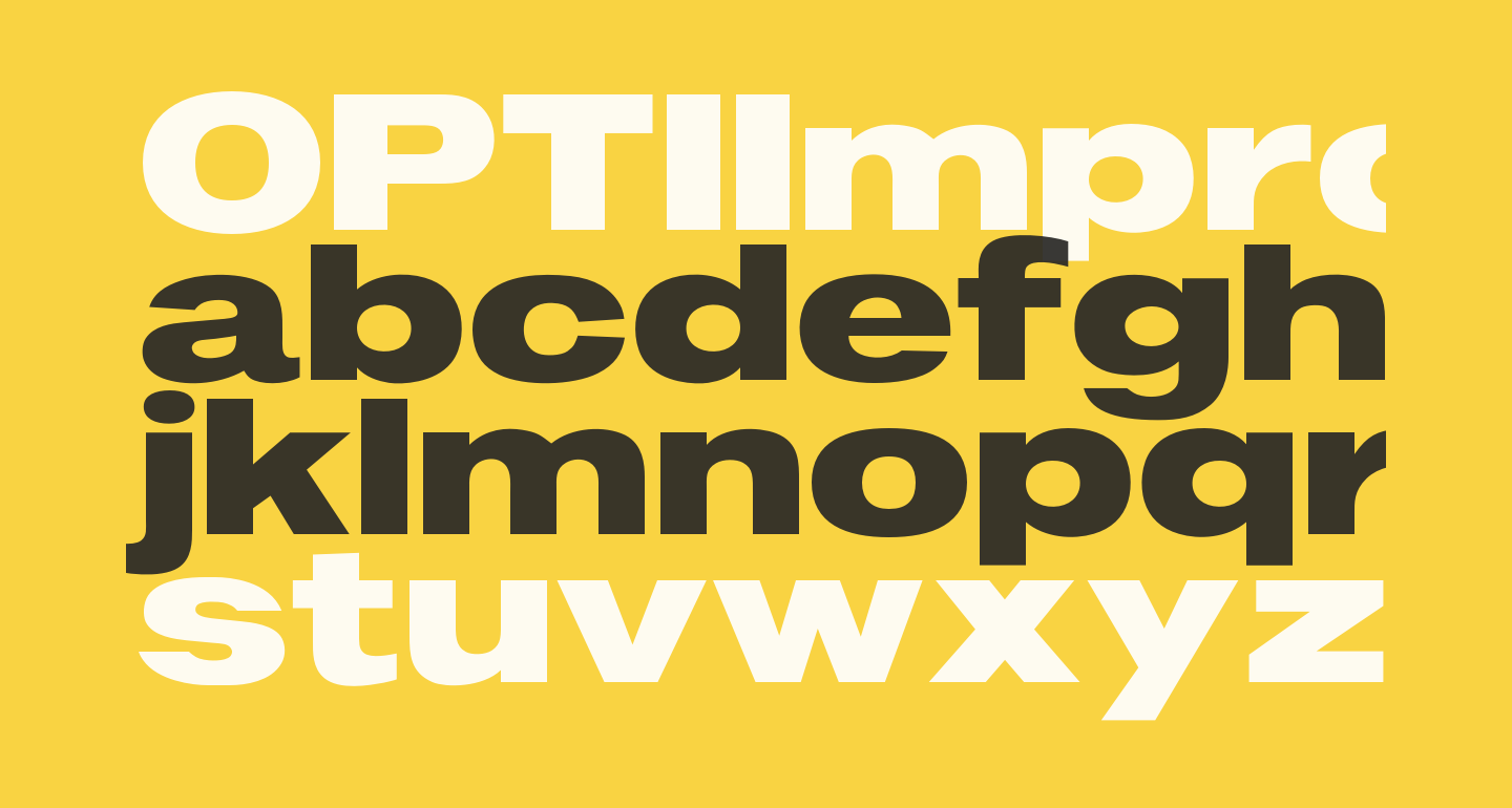 OPTIImprovNewWideNine free Font - What Font Is