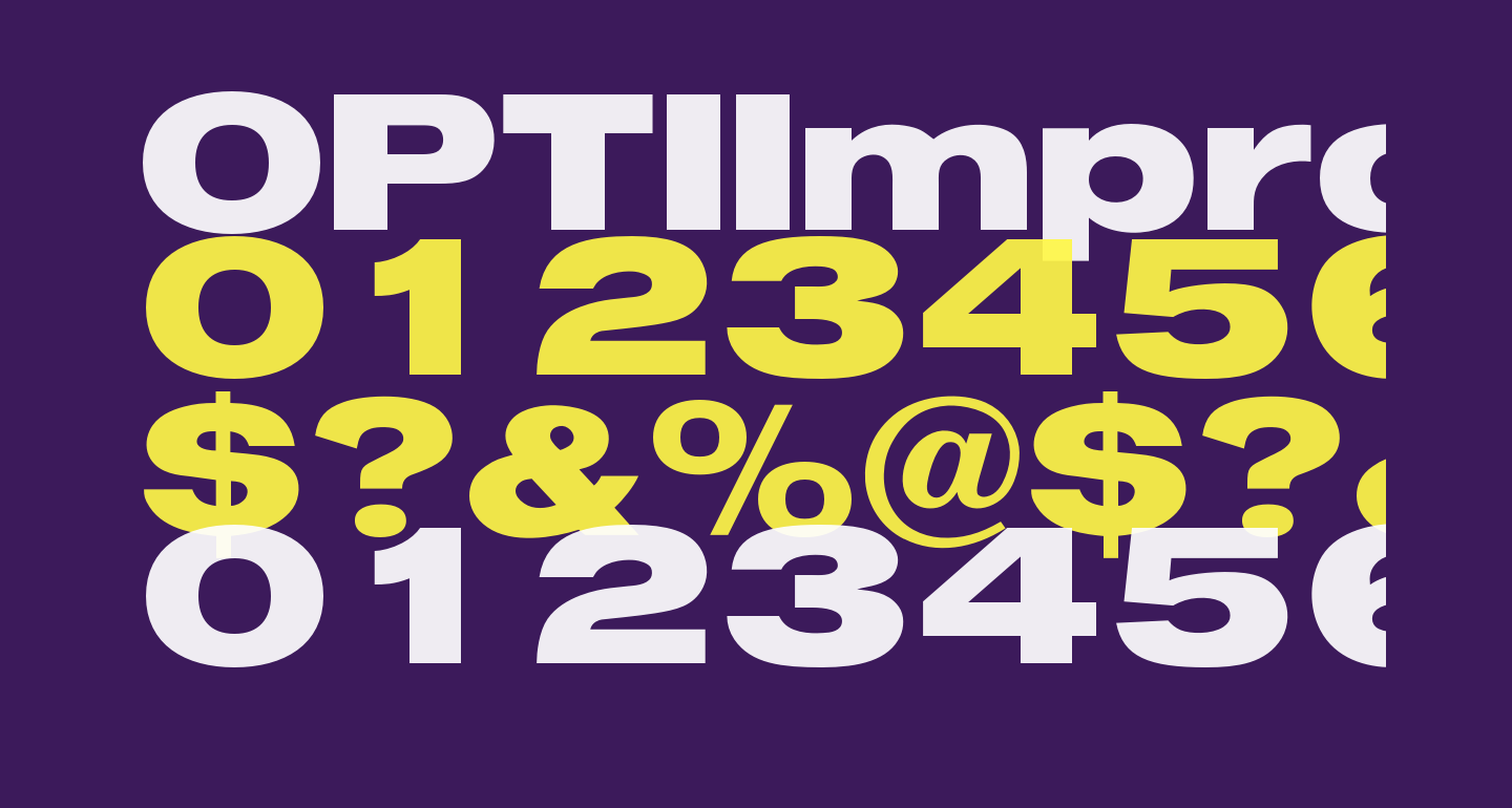 OPTIImprovNewWideNine free Font - What Font Is