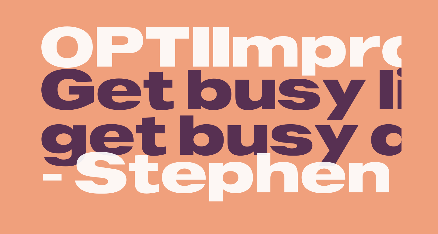 OPTIImprovNewWideNine free Font - What Font Is