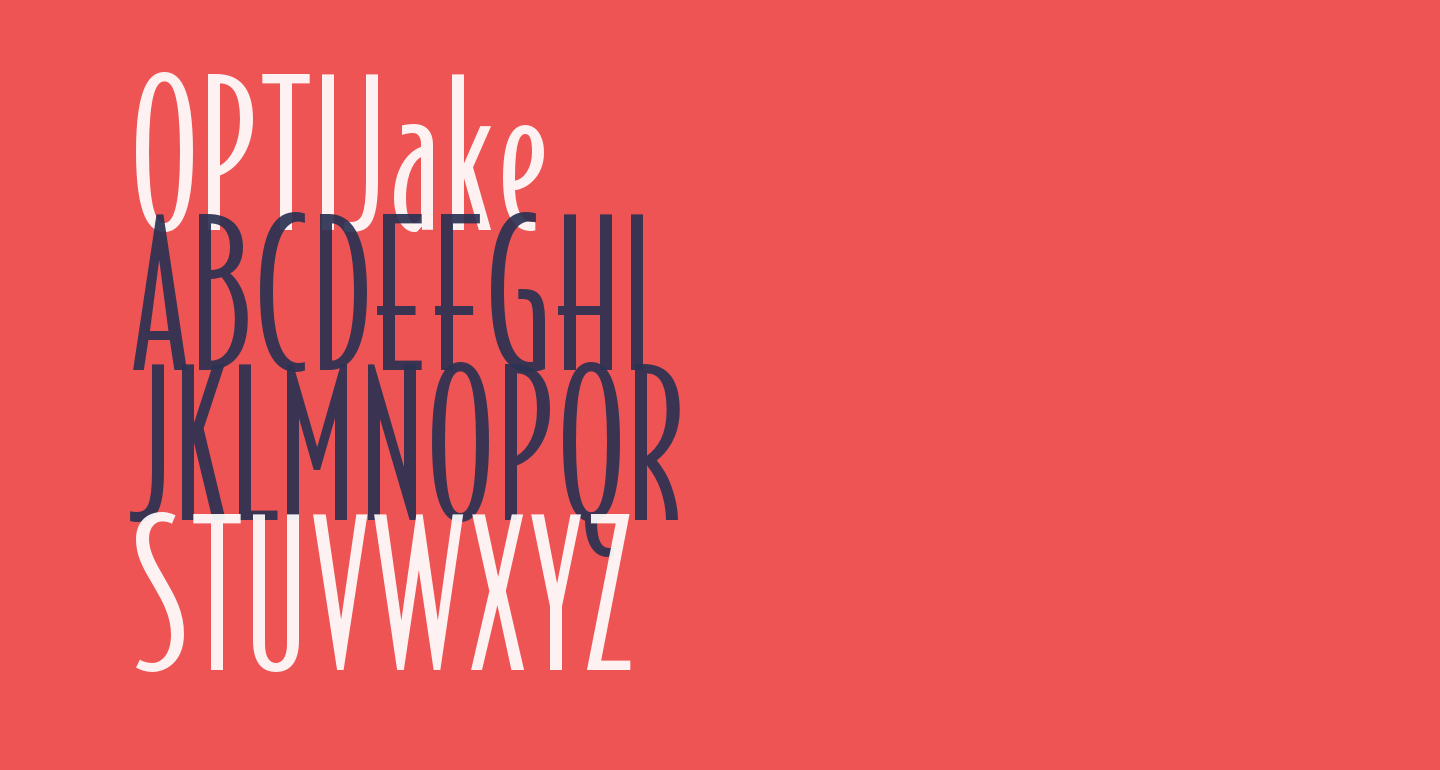 OPTIJake free Font - What Font Is