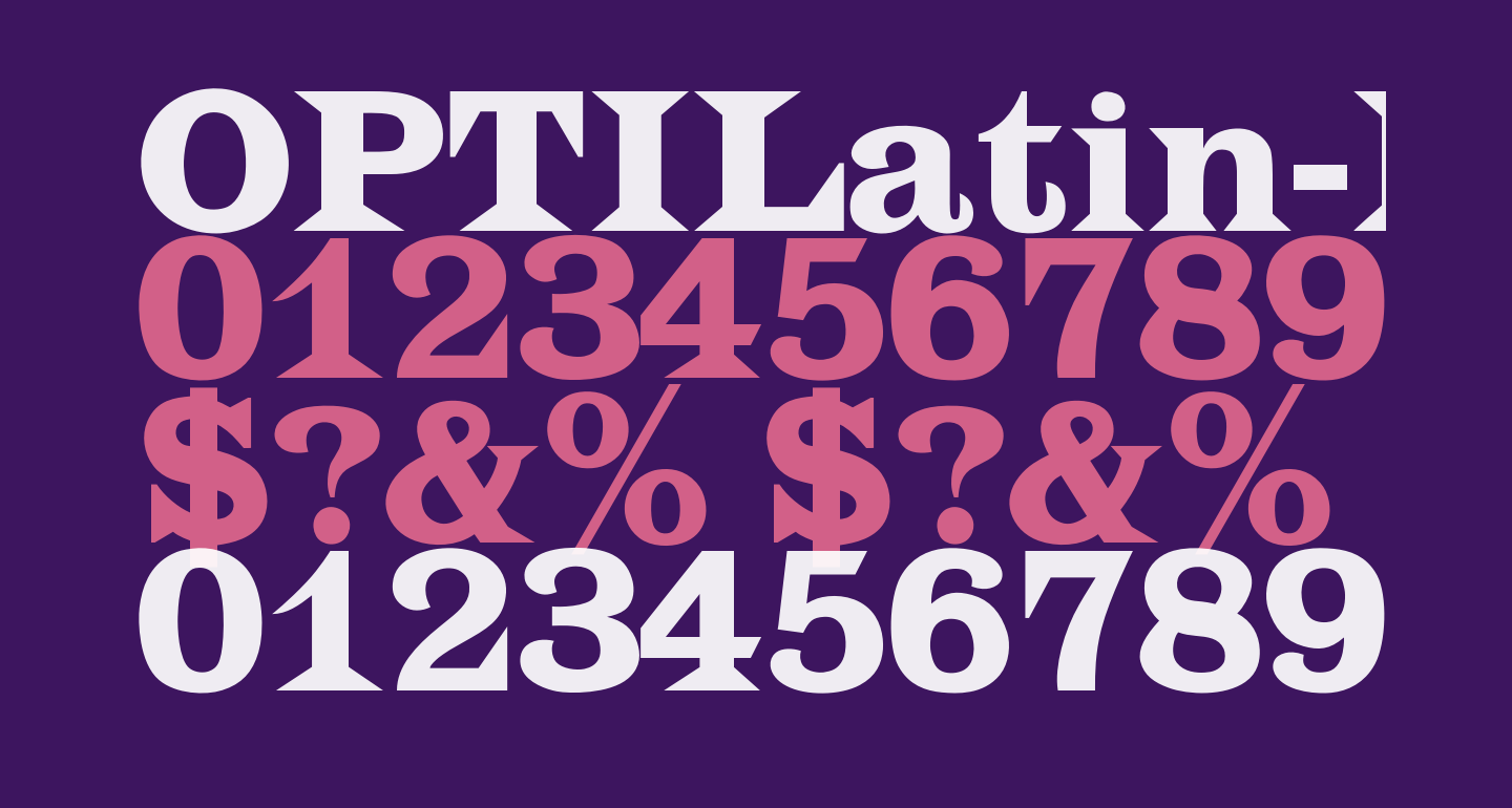 OPTILatin-Bold free Font - What Font Is