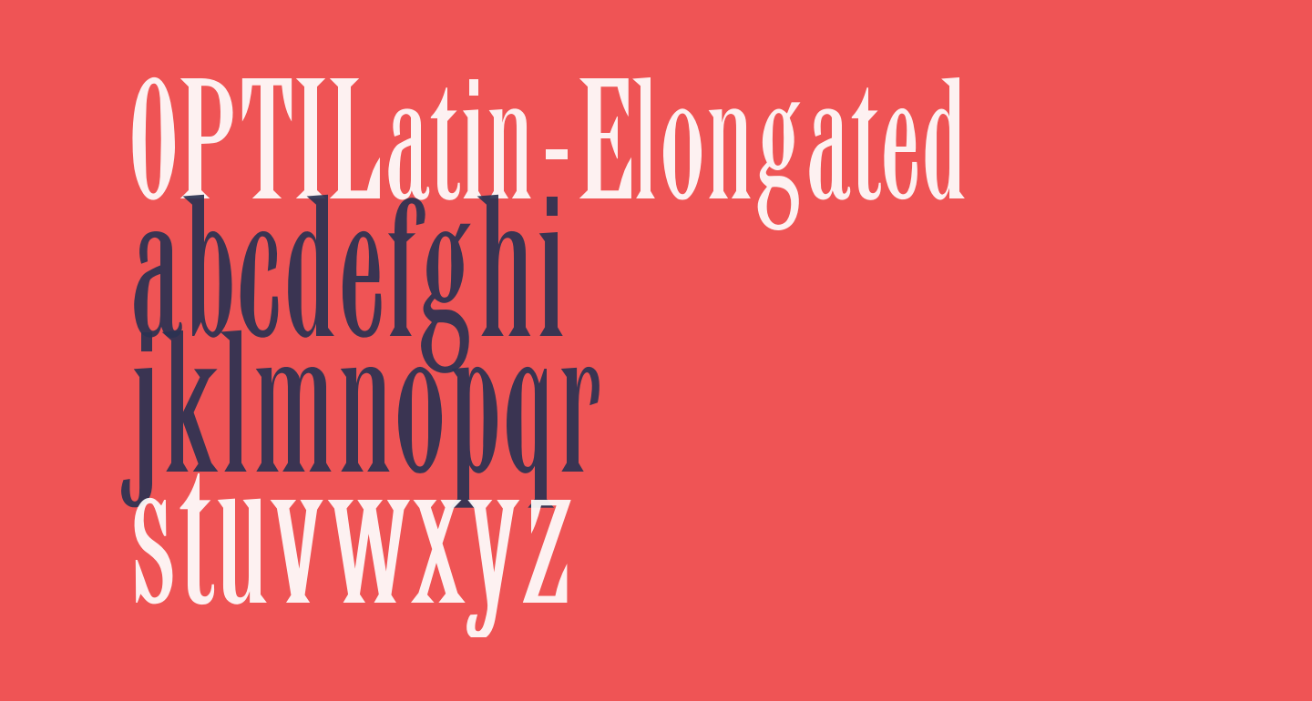 OPTILatin-Elongated free Font - What Font Is