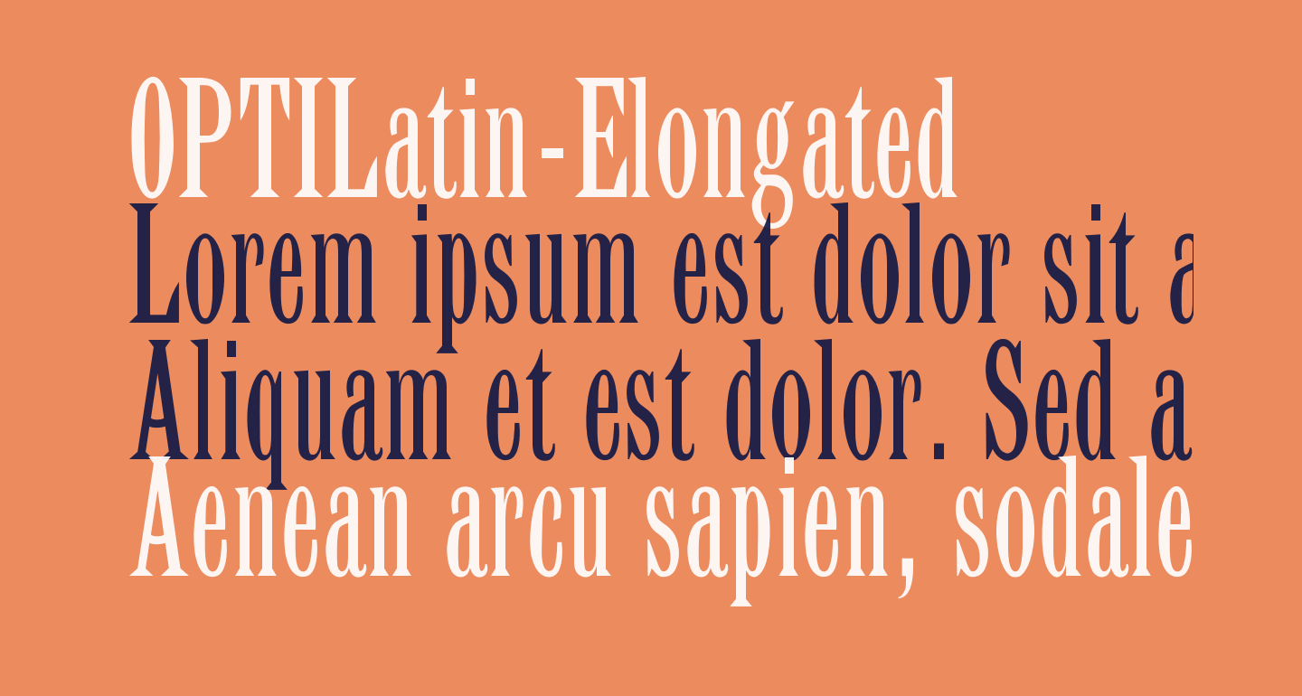 OPTILatin-Elongated free Font - What Font Is