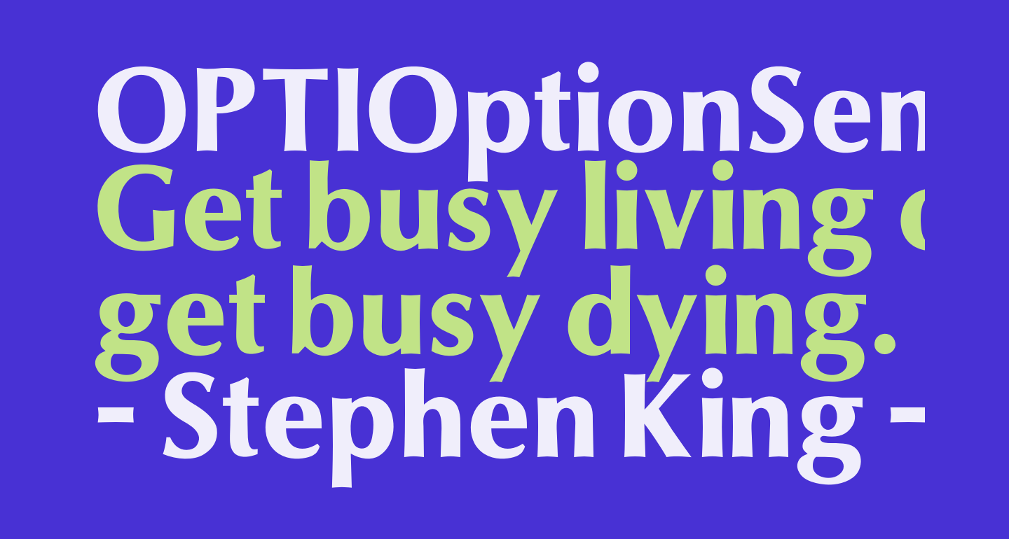 OPTIOptionSemiBold free Font - What Font Is