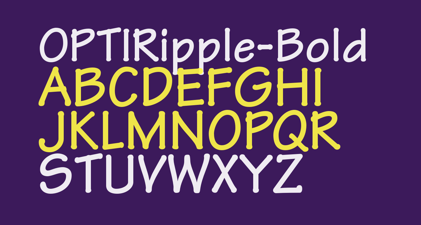 OPTIRipple-Bold free Font - What Font Is