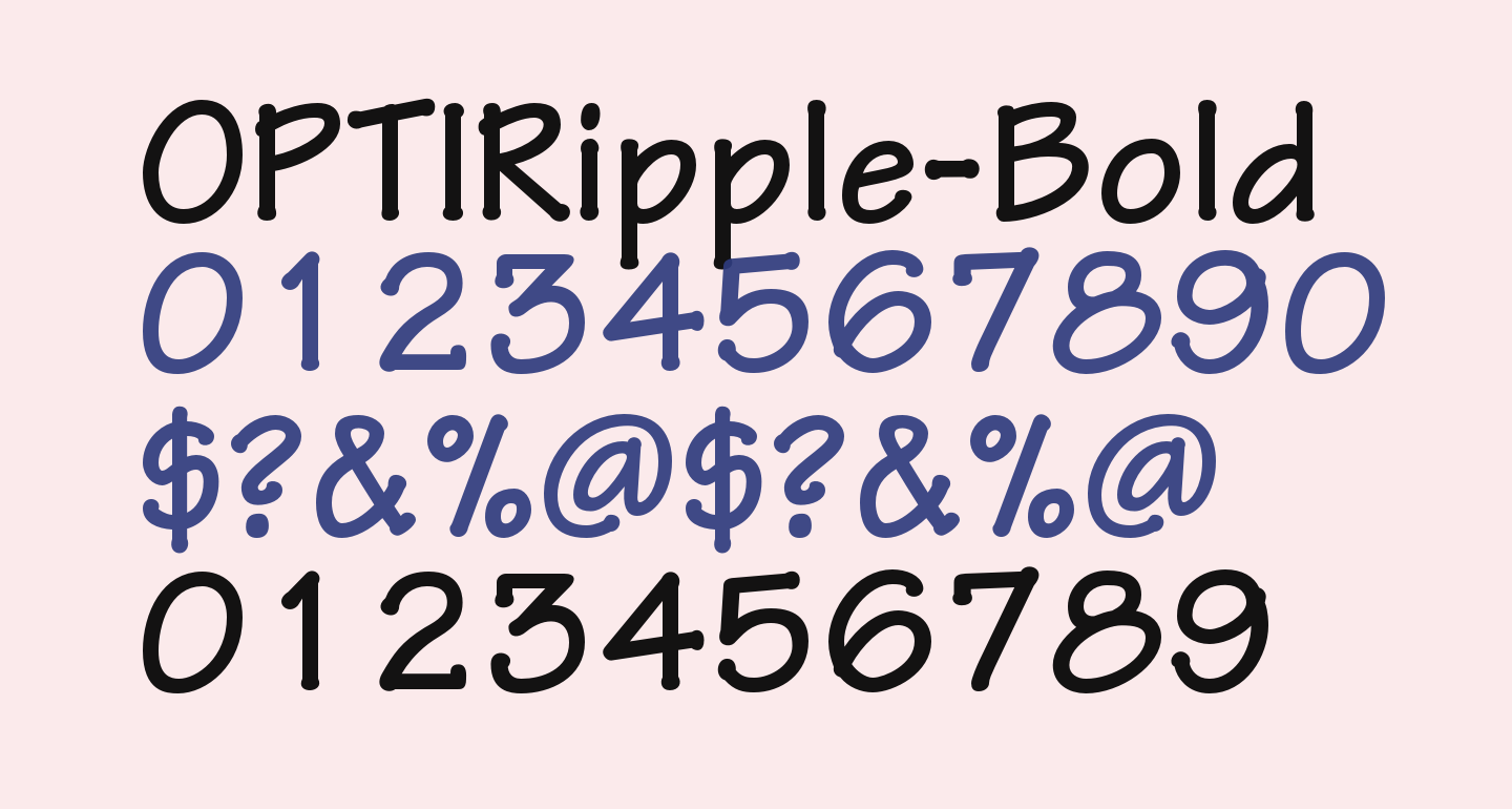 OPTIRipple-Bold free Font - What Font Is