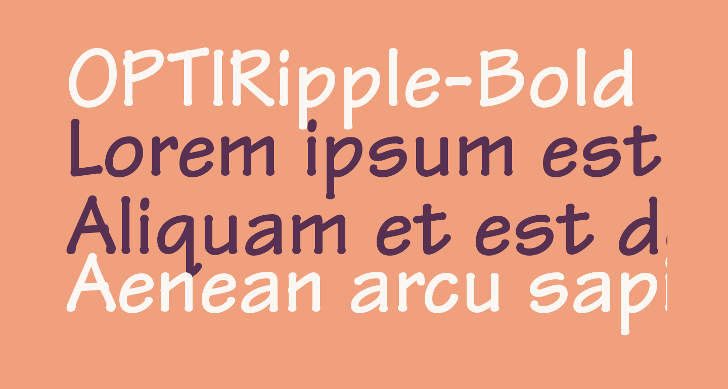 OPTIRipple-Bold free Font - What Font Is