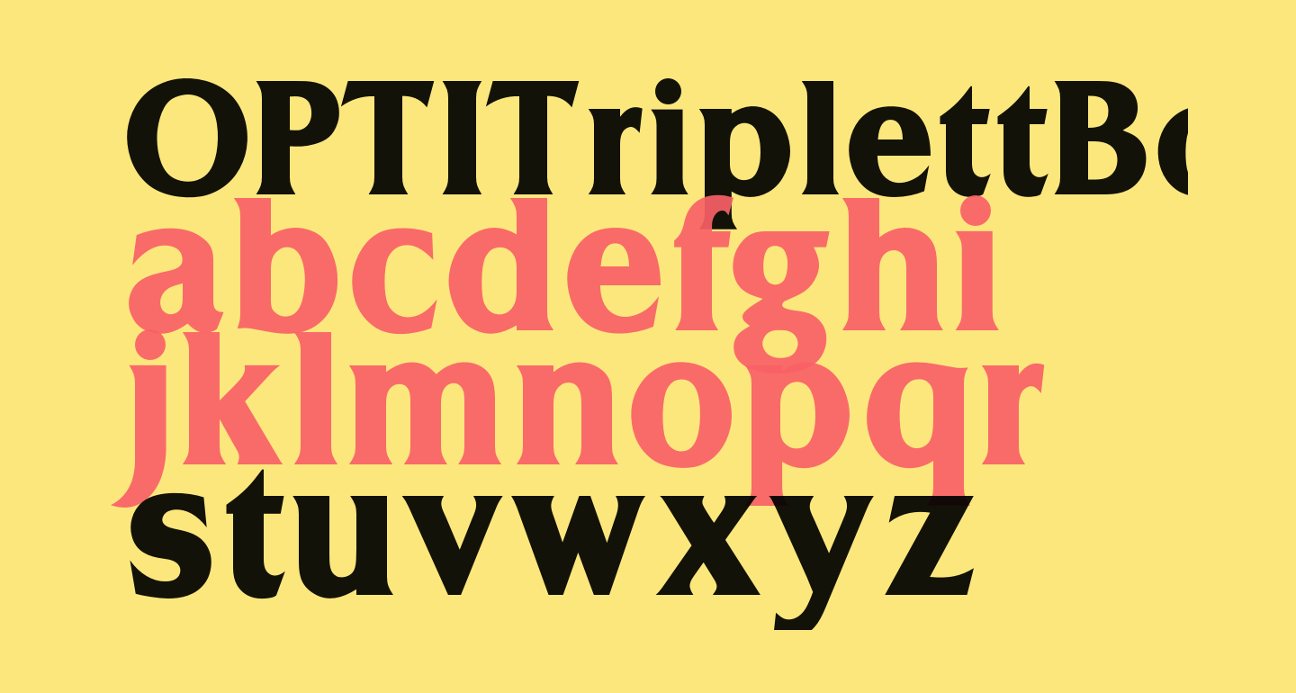 OPTITriplettBoldAgency free Font - What Font Is