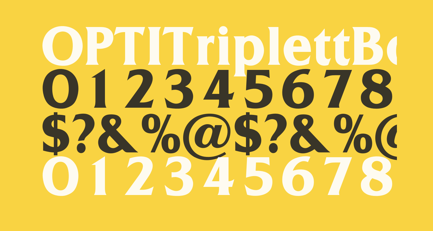 OPTITriplettBoldAgency free Font - What Font Is