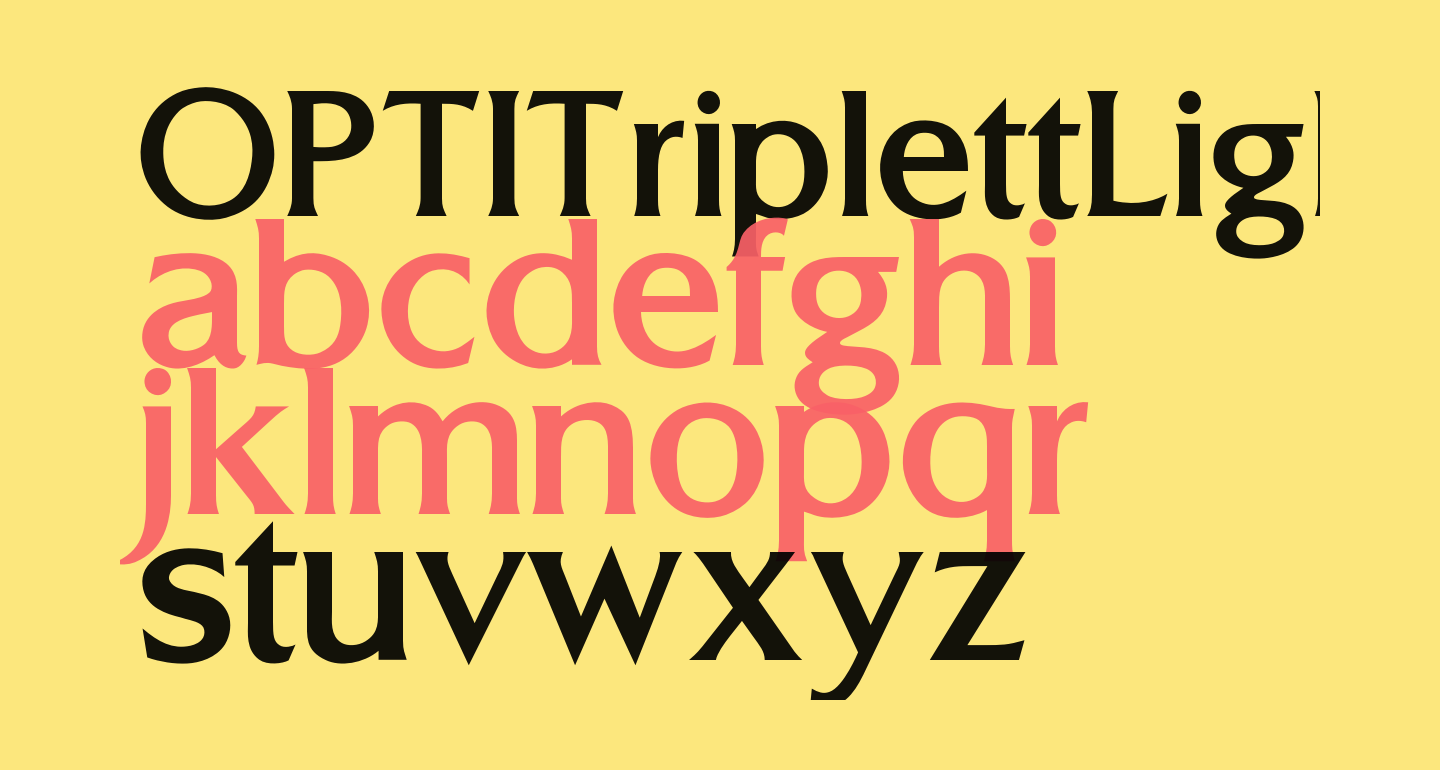OPTITriplettLight-Agency free Font - What Font Is