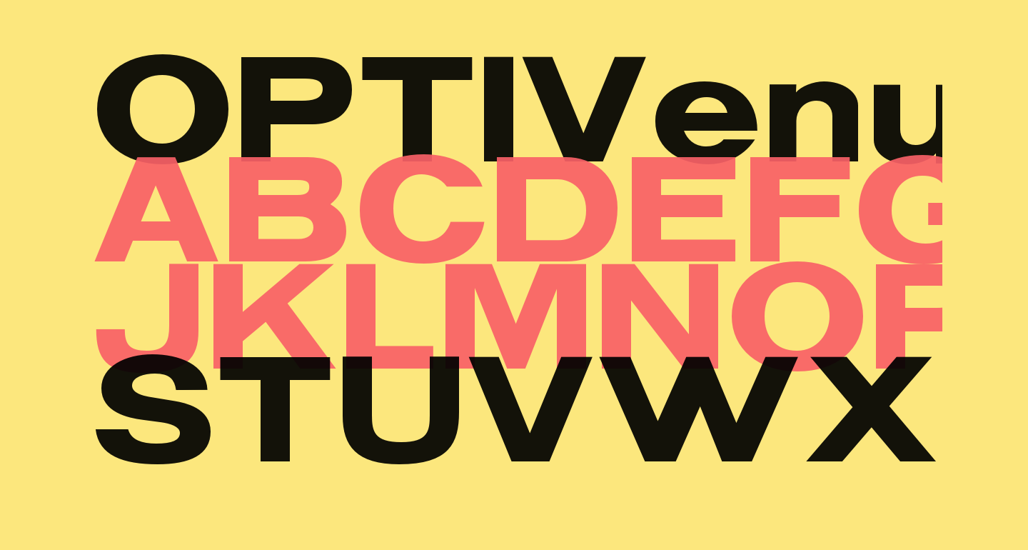 OPTIVenus-BoldExtended free Font - What Font Is