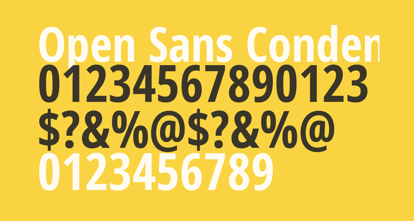 Open Sans Condensed Bold free Font - What Font Is
