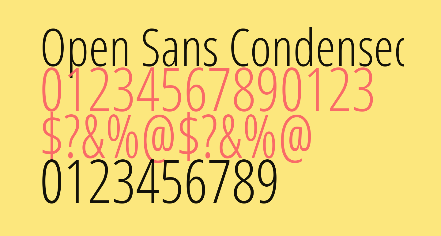 Open Sans Condensed Light free Font - What Font Is