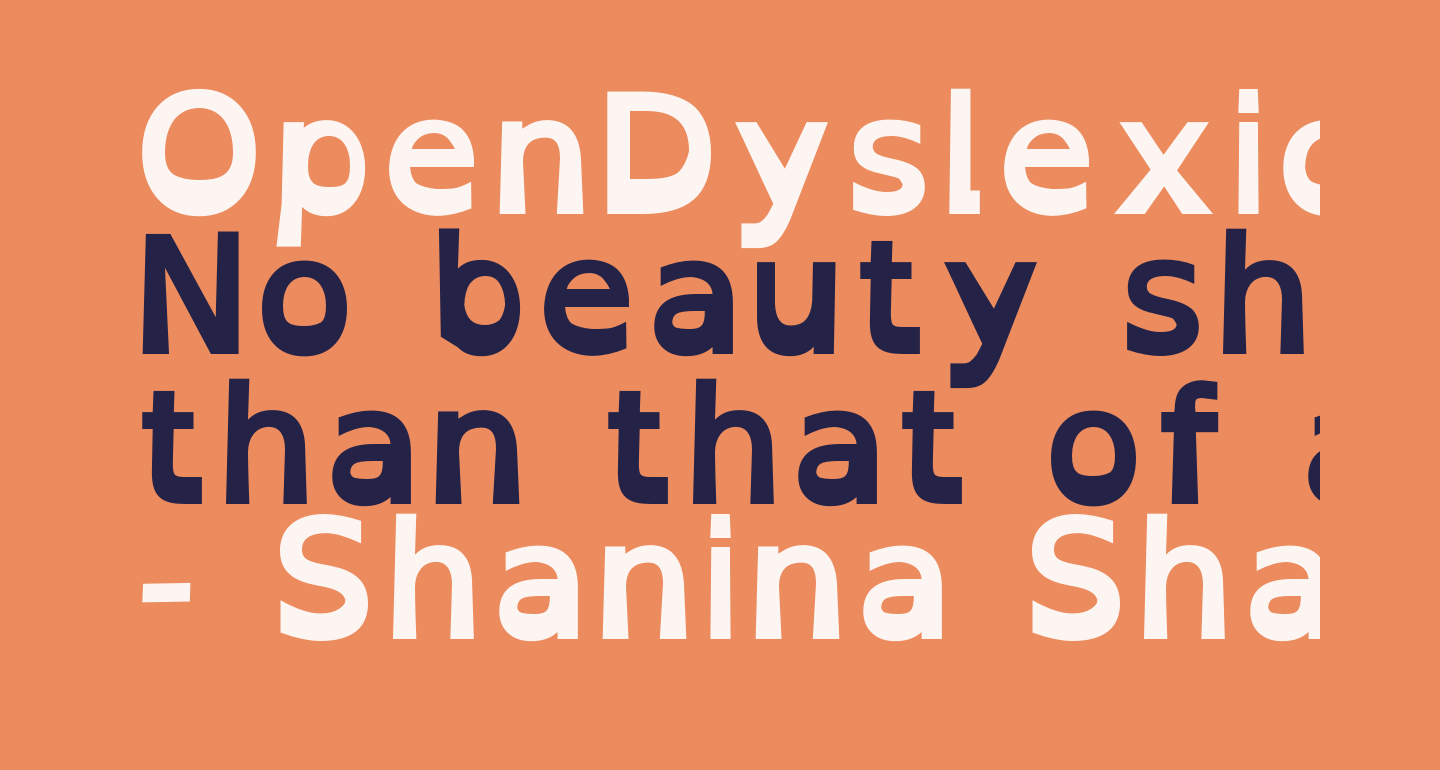 OpenDyslexic Bold free Font - What Font Is
