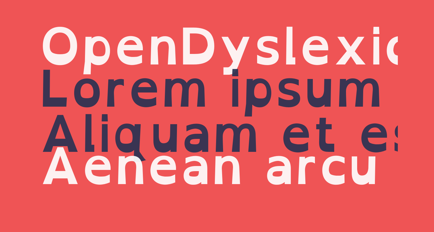 OpenDyslexic Bold free Font - What Font Is