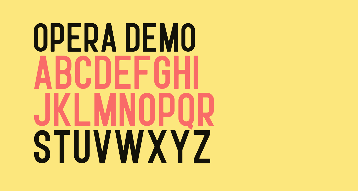 Opera Demo free Font - What Font Is