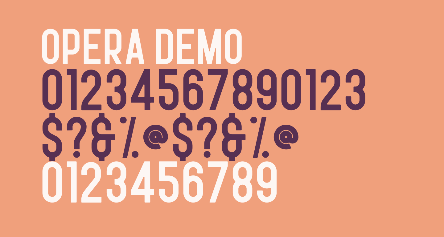 Opera Demo free Font - What Font Is