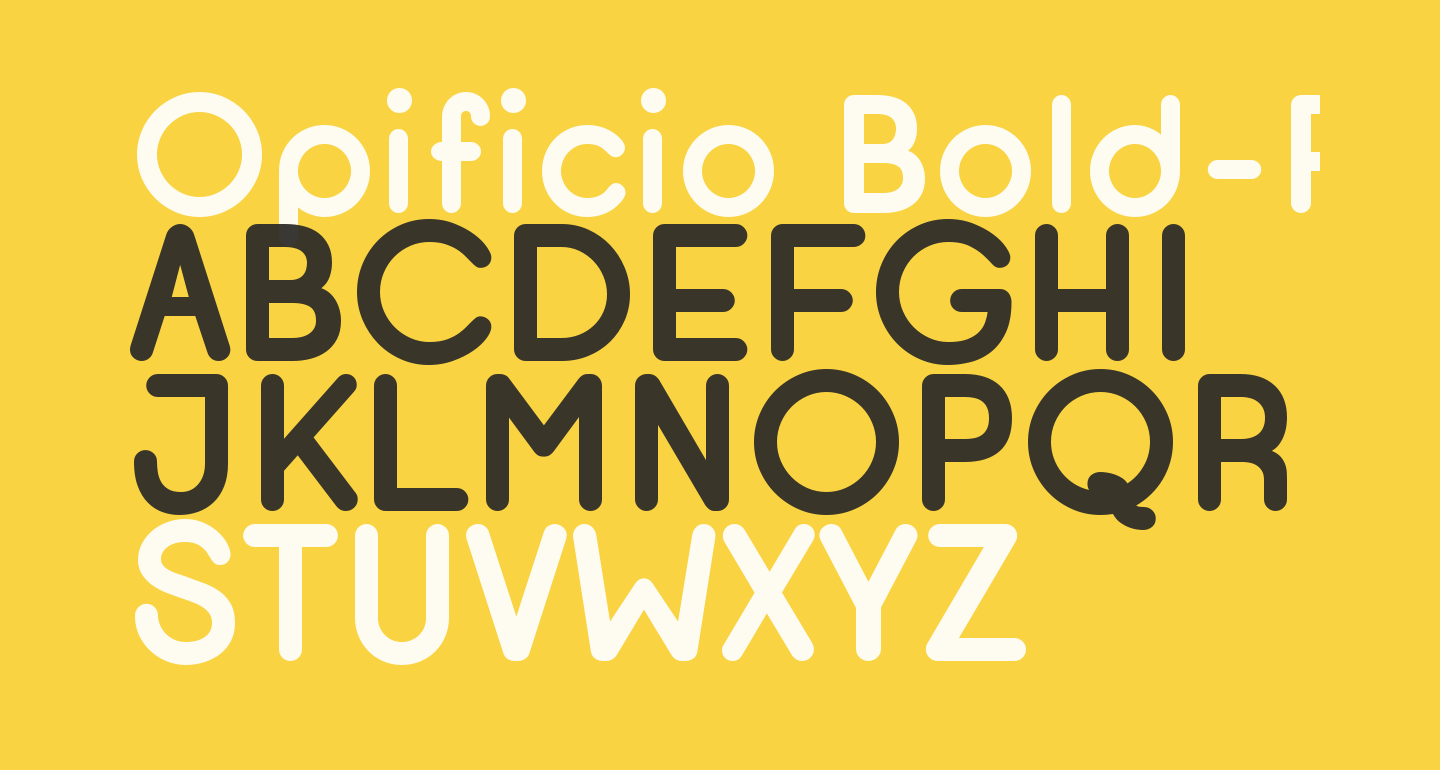 Opificio Bold-Rounded free Font - What Font Is
