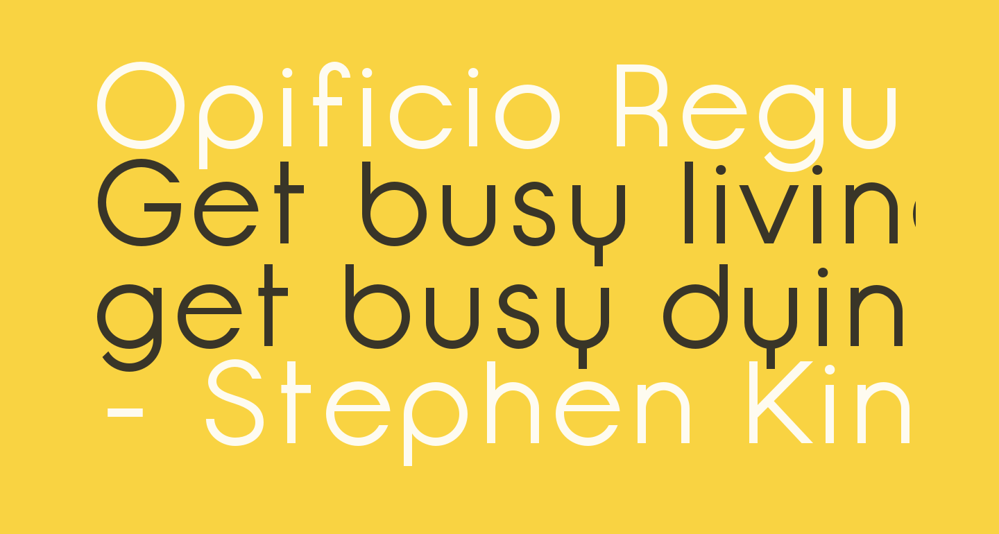 Opificio Regular free Font - What Font Is