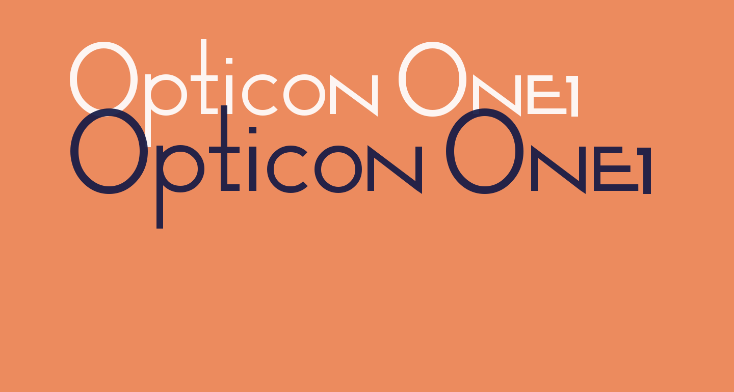 Opticon One1 free Font - What Font Is