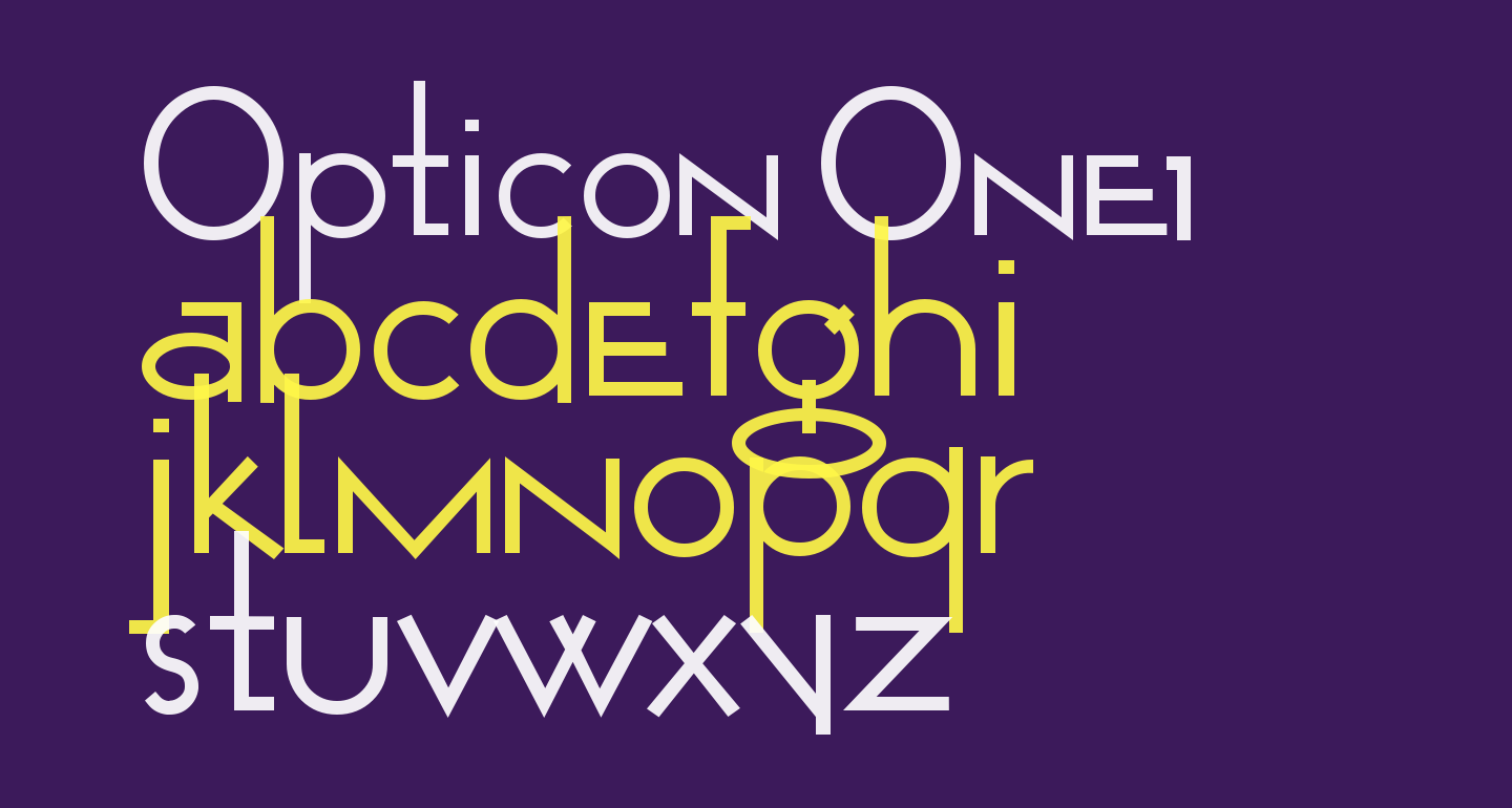 Opticon One1 free Font - What Font Is
