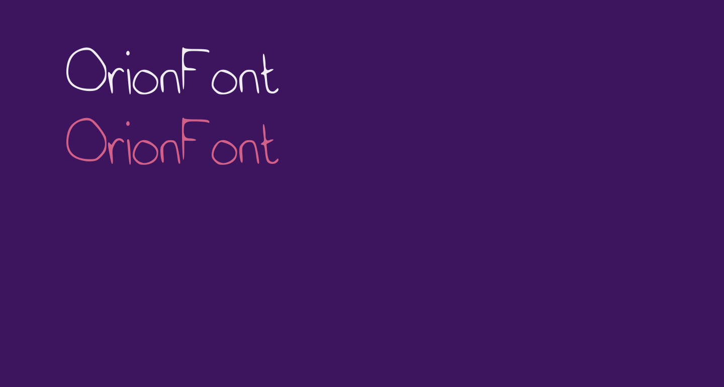 OrionFont free Font - What Font Is
