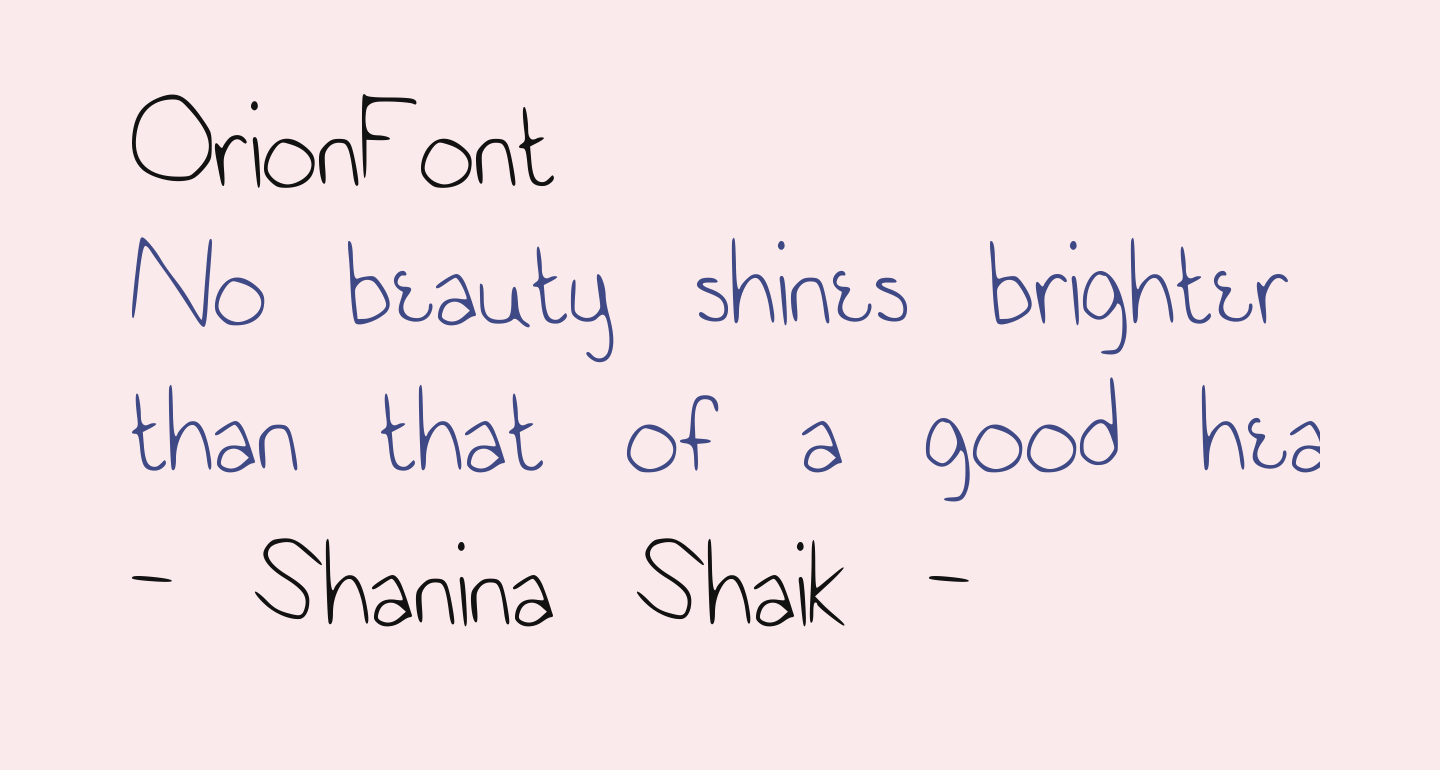 OrionFont free Font - What Font Is