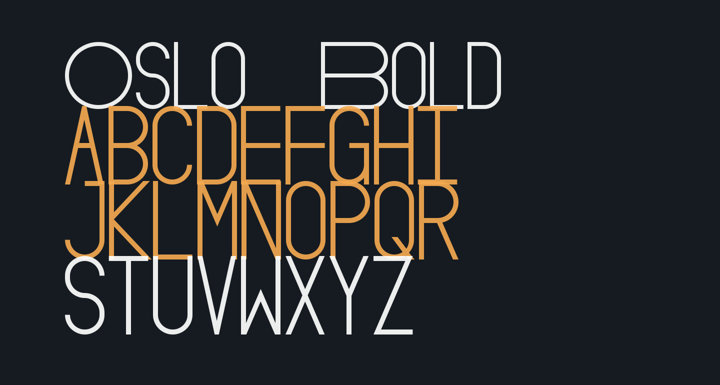 Oslo Bold free Font - What Font Is