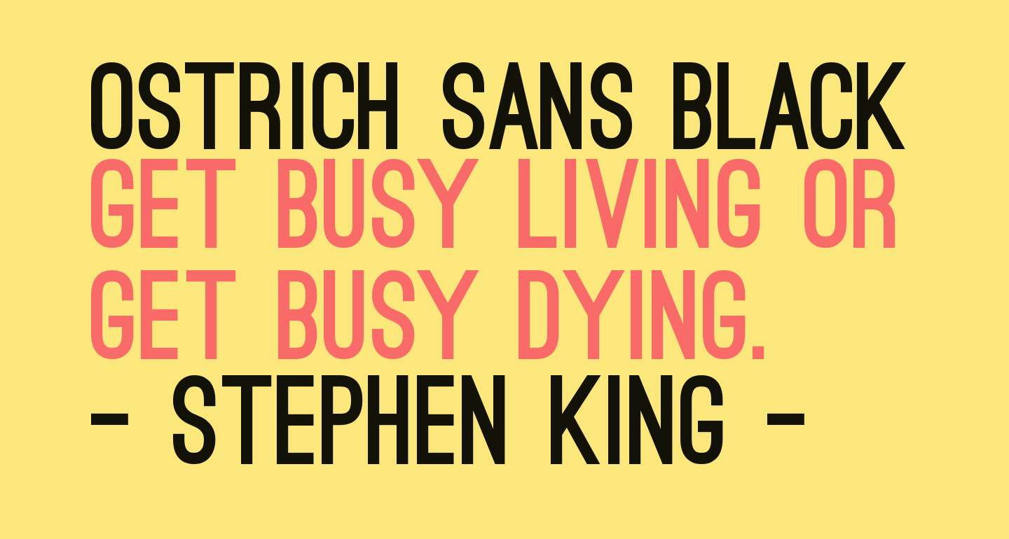 Ostrich Sans Black free Font - What Font Is