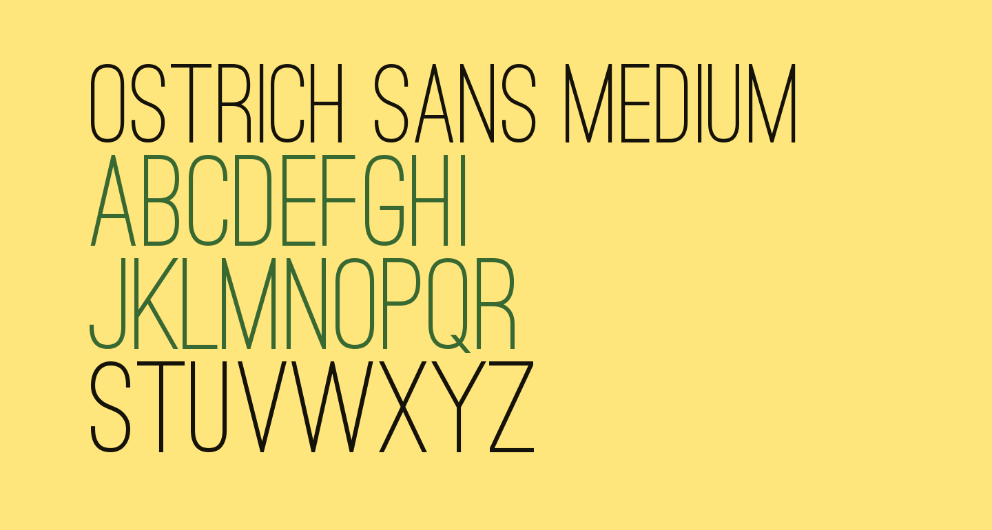Ostrich Sans Medium free Font - What Font Is