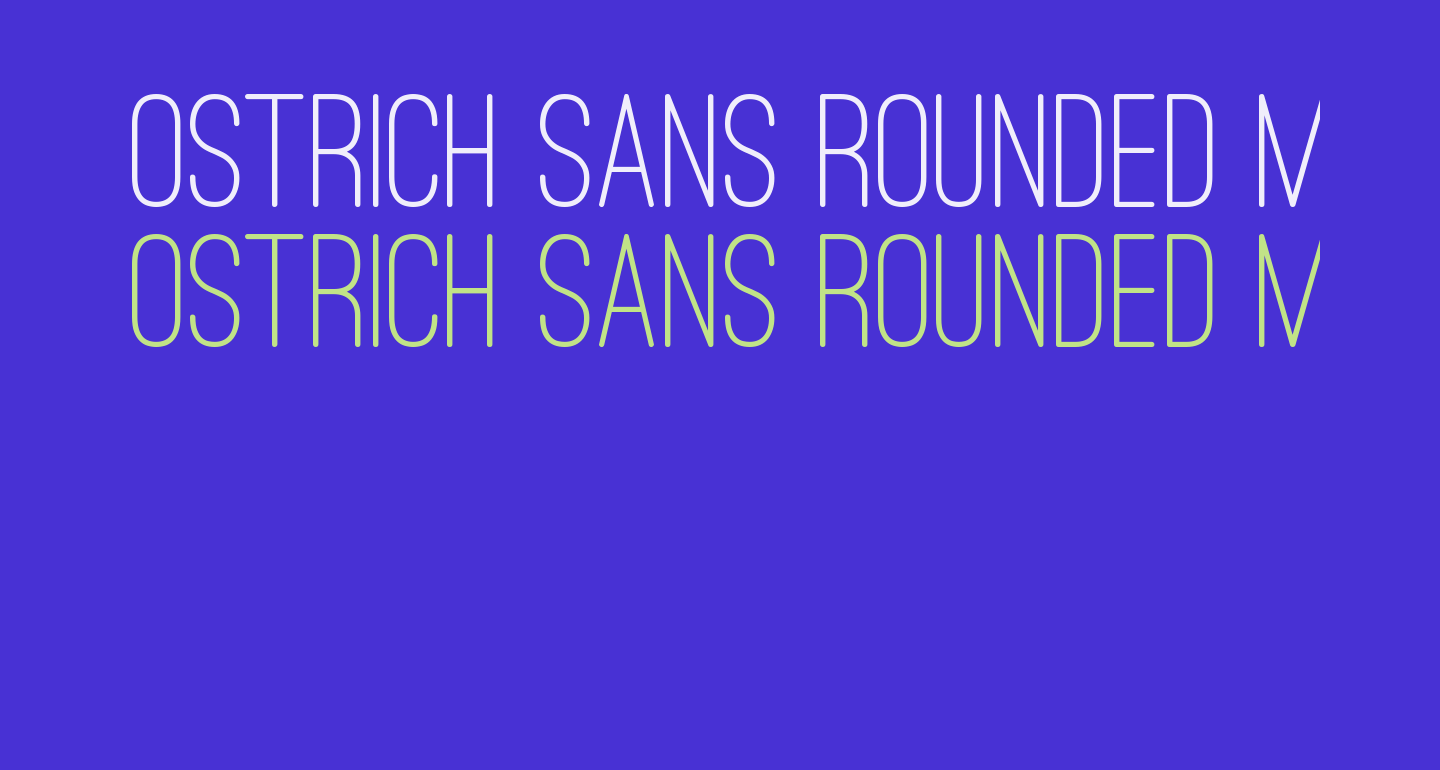 Ostrich Sans Rounded Medium free Font - What Font Is